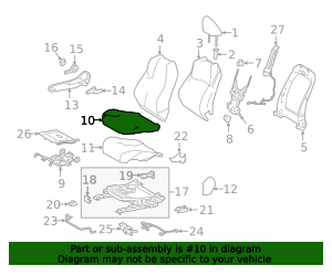 2023 Toyota Corolla Seat Cover 71071-1AP30-C0 | Toyota Parts Center