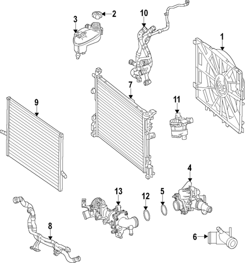 Radiator & Components for 2021 Mercedes-Benz CLA 250 | Mercedes-Benz ...