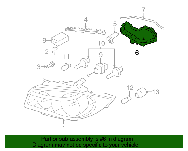63-12-6-924-493 - Headlight Bulb Cap 2008-2013 BMW | AutoNationParts.com