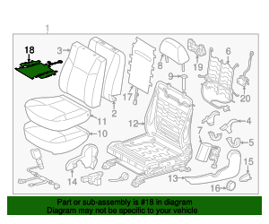 2012-2015 Toyota Tacoma Seat Cushion Heater 87510-04011 | Toyota Parts ...
