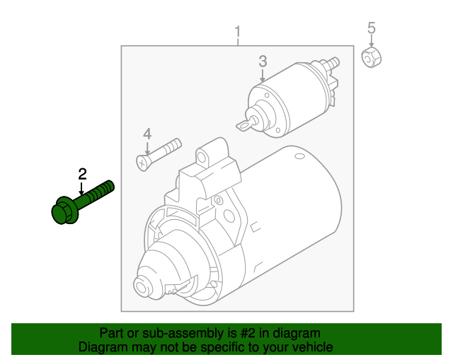 N-911-291-01 - Starter Mount Bolt 2014-2015 Audi R8 | Audi OEM Parts