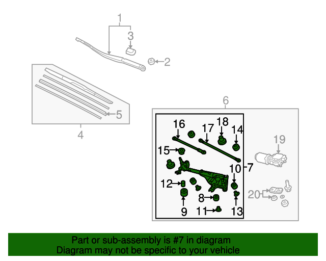 Genuine OEM Acura - Wiper Transmission Part# 76530-TL0-G02 | Acura ...