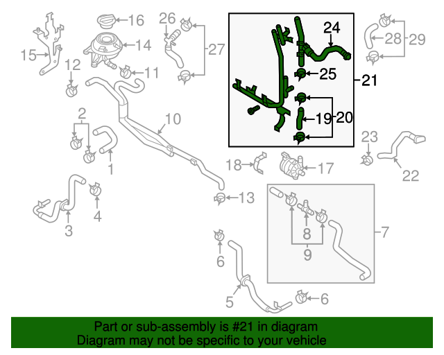 2011-2015 Volkswagen Touareg Water Manifold 7P0-121-070-AB | Volkswagen ...