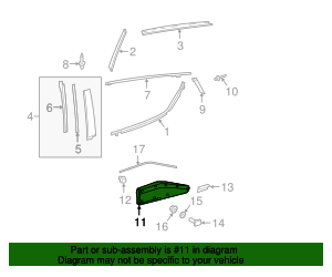 75742-F4010 - Lower Molding - 2018-2022 Toyota C-HR | OEM Genuine ...