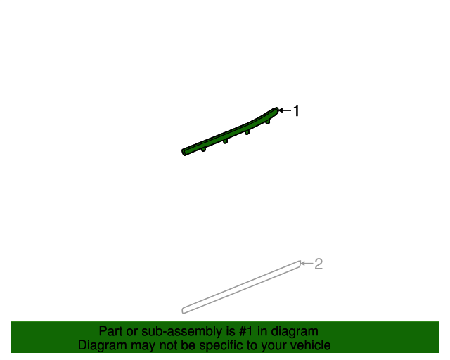 2014-2019 GM Rear Passenger Side Door Window Belt Reveal Molding ...