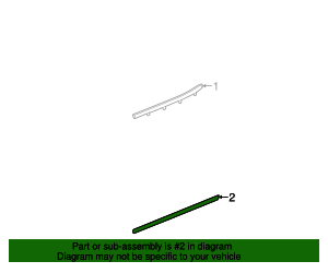 2014-2019 GM Rear Passenger Side Door Molding in Chrome 22775456 GM ...