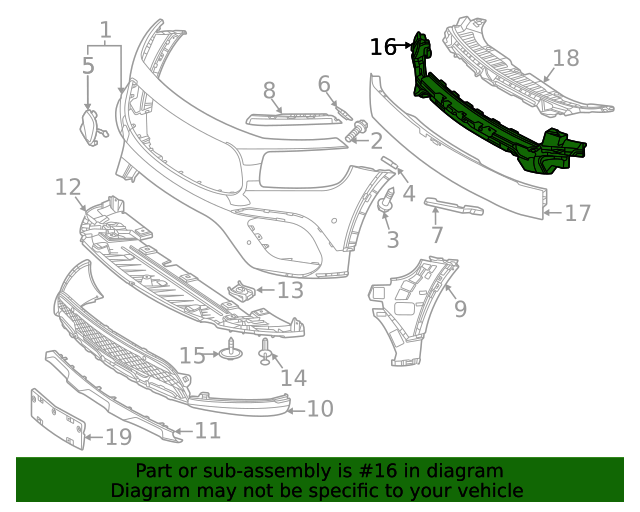 247-880-26-00 - Energy Absorber 2020-2023 Mercedes-Benz GLB 250 ...