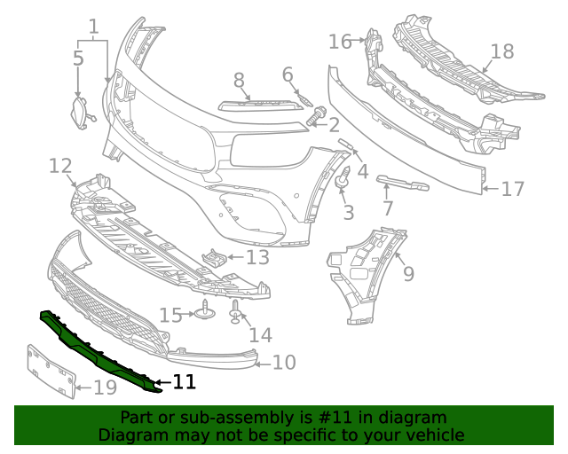 247-885-58-01 - Valance Panel 2020-2023 Mercedes-Benz GLB 250 ...