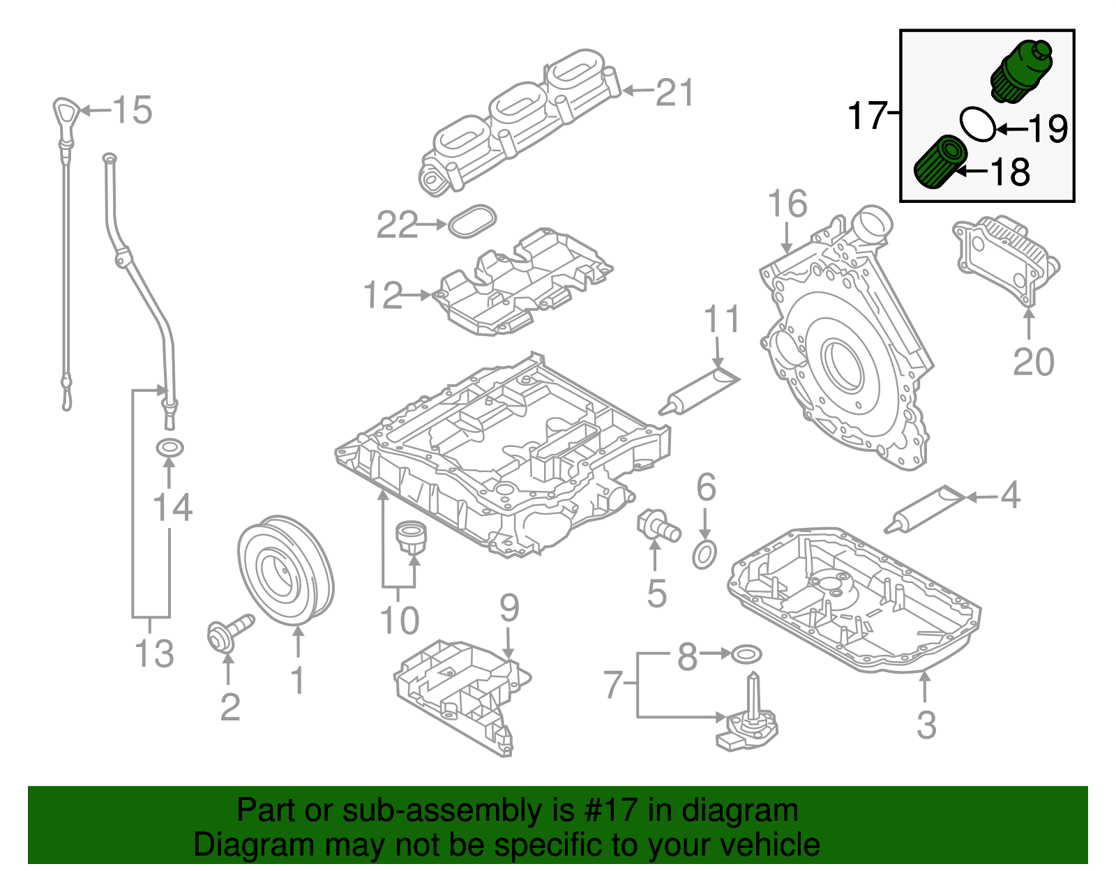 2015-2019 Audi Oil Filter Housing 06E-115-405-L | Audi USA Parts