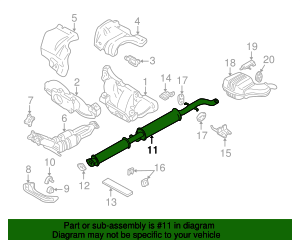 1999-2006 Volvo S80 Muffler & Pipe 8624765 | OEM Parts Online