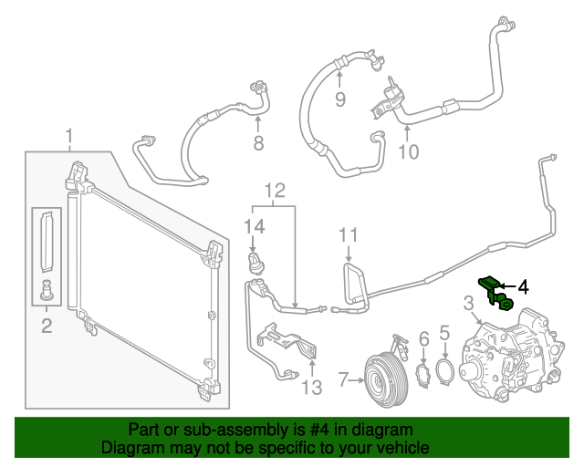 88431-30630 - Compressor Bracket 2018-2023 Lexus | Longo Lexus Parts