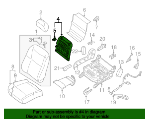 2013-2015 Nissan Altima Seat Back Panel 87640-3TA0B | OEM Parts Online