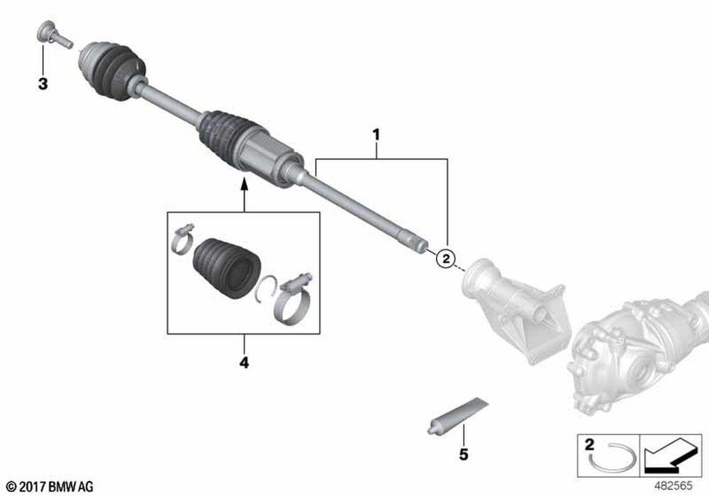2017-2025 BMW Repair Kit Bellows, Interior 31608680223 | Retail ...