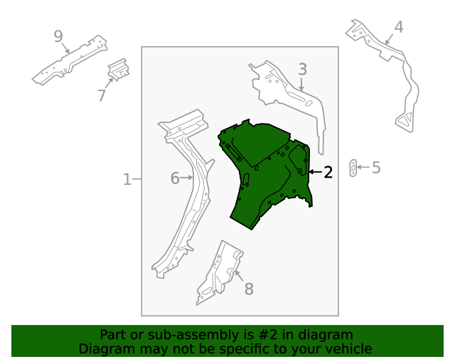 Genuine OEM Ford Part - Panel Assembly Body Side Inner LJ7Z-7827865-A ...