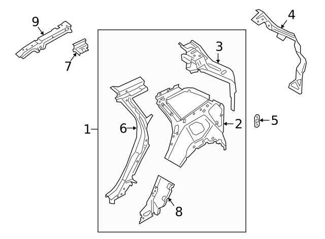 Genuine OEM Ford Part - Panel Assembly Body Side Inner LJ7Z-7827865-A ...