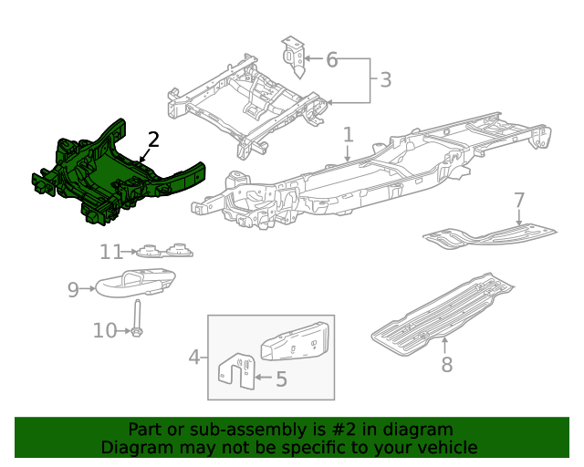 2021-2023 Ford F-150 Front Frame ML3Z-5019-AD | FairwayFordParts.net