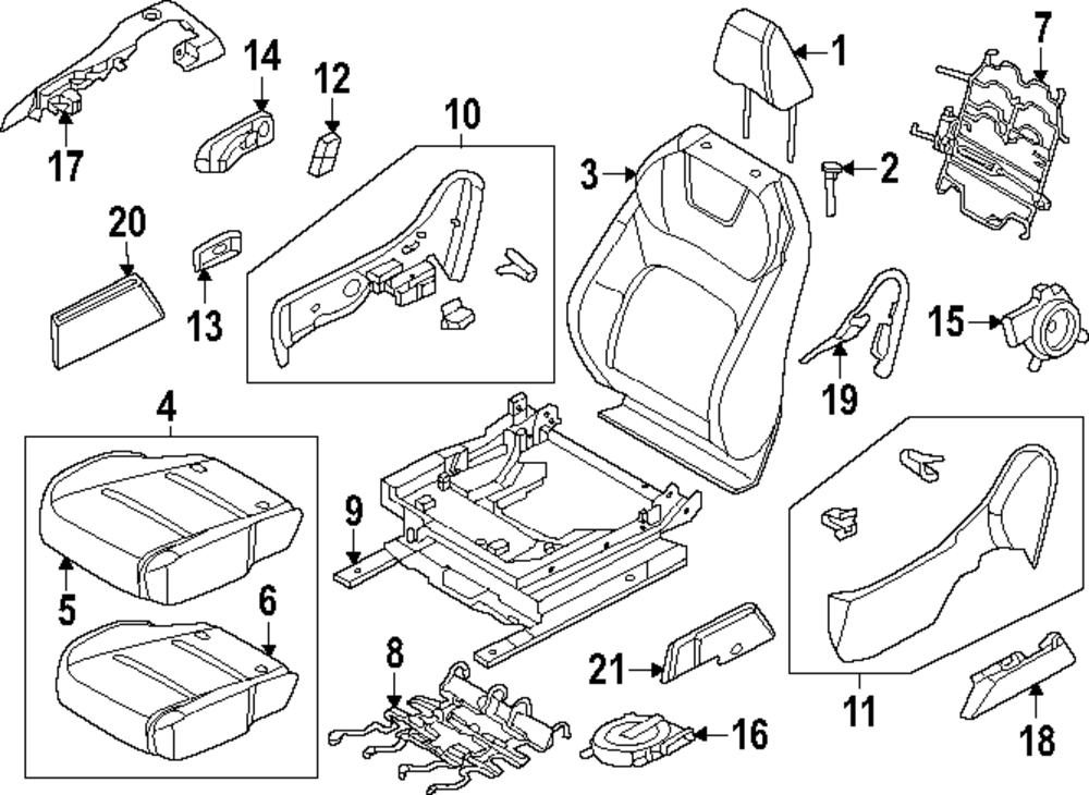 2023-2025 Nissan ARIYA Seat Switch 87016-6RA1A | Bill Kay Nissan Parts