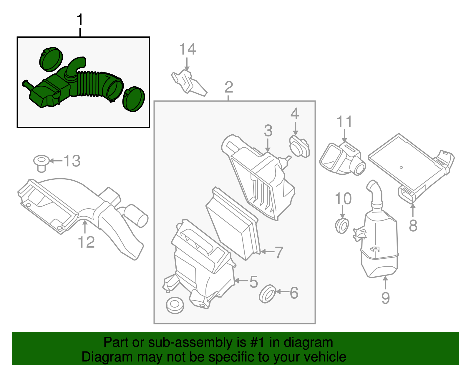 2007-2012 Nissan Sentra Upper Duct 16576-ET00A | Bill Kay Nissan Parts