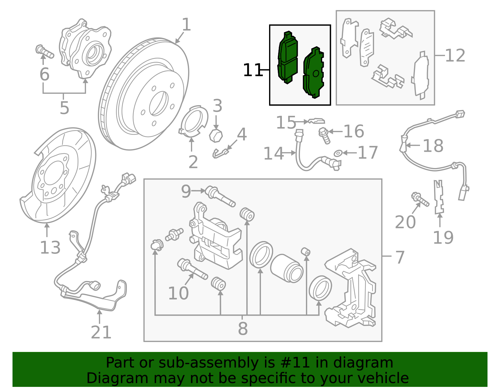 2019-2020 Infiniti QX50 Brake Pads Rear D4060-5NA0A | Infiniti OEM ...
