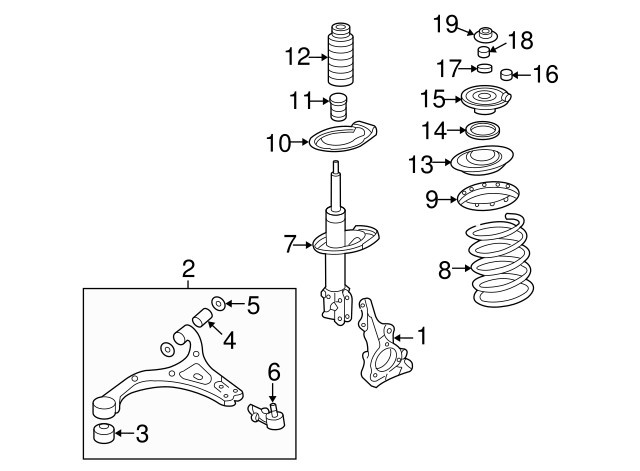 54626-4H000 - Strut Bumper 2006-2014 Kia Sedona | Kia.Parts Store