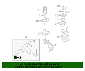 54584-4D000 - Lower Control Arm Front Bushing 2006-2011 Kia Sedona ...