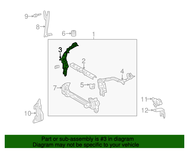 2009-2013 Toyota Matrix Side Panel 53202-02110 | Toyota Parts Center
