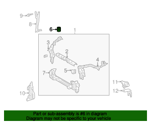 2009-2013 Toyota Matrix Side Panel Cushion 90541-A0004 | Toyota Parts ...