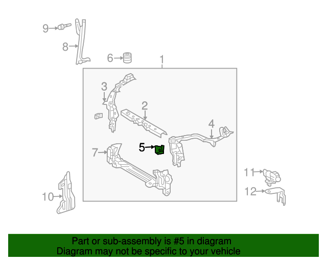 Toyota 2009-2013 Toyota Matrix Side Panel Bracket 52142-02050 | Toyota ...