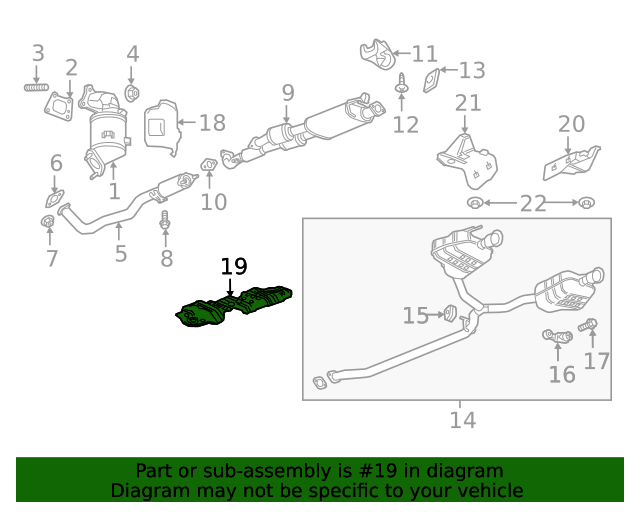 2018-2023 GM Exhaust Front Underbody Heat Shield 84223438 ...