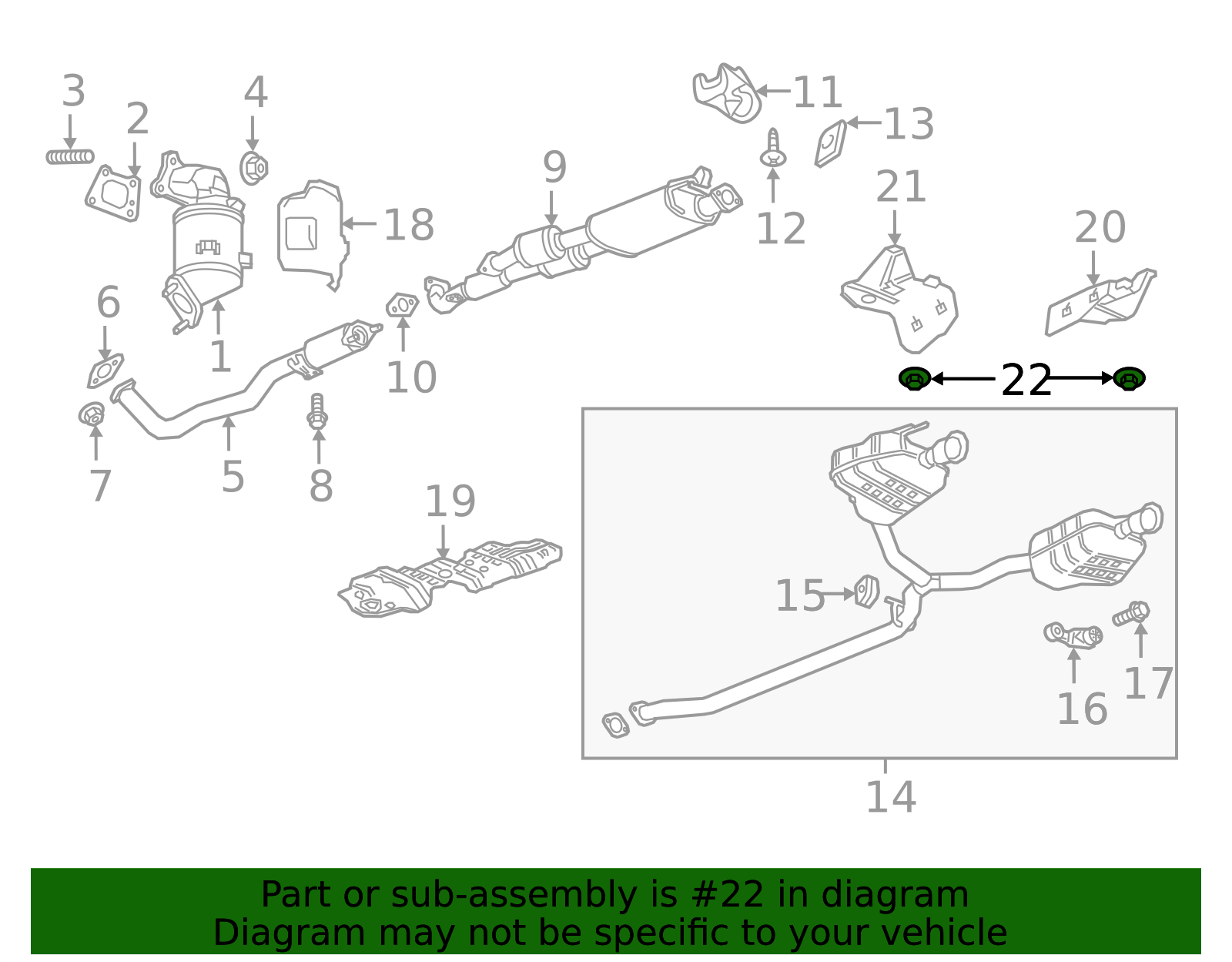 2017-2025 GM Exhaust Heat Shield Nut 11602886 GM | GMPartsDirect.com