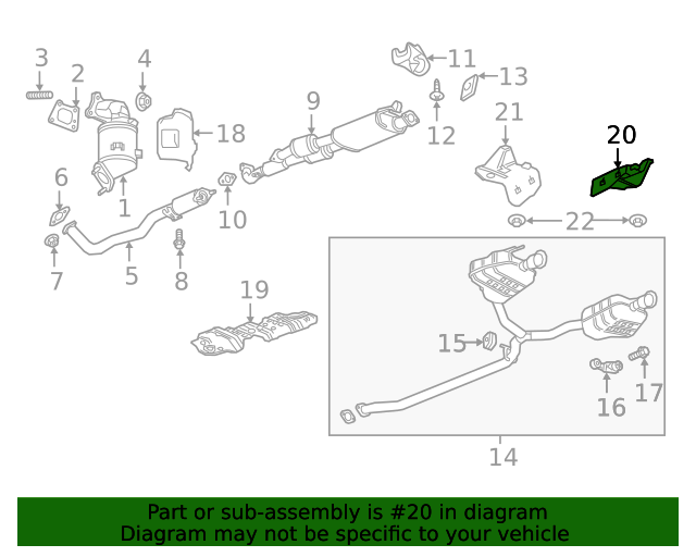 2018-2023 GM Passenger Side Exhaust Muffler Heat Shield 84187473 | OEM ...