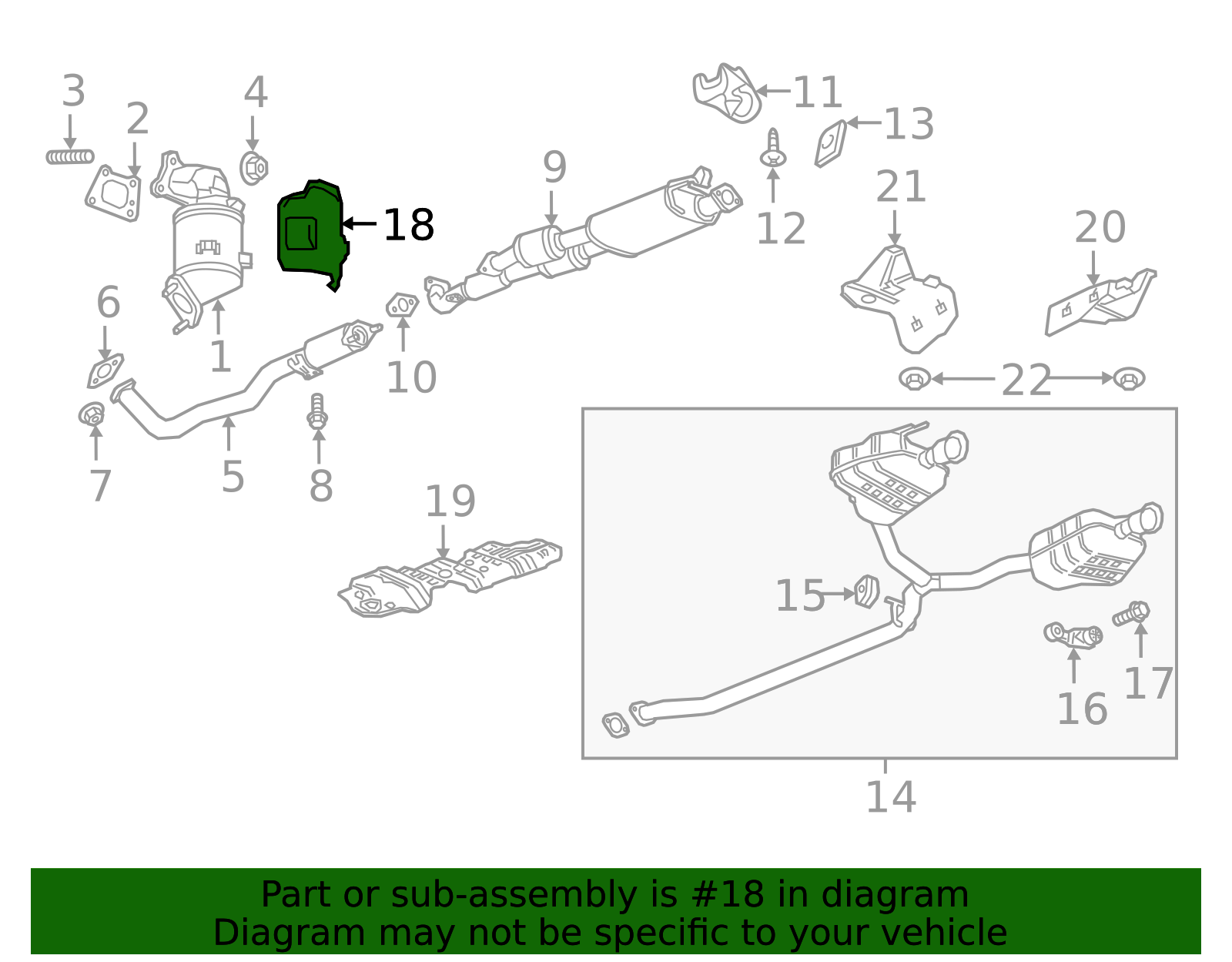 2017-2025 GM (Replaces 84043781) Passenger Side Catalytic Converter ...