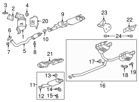 Exhaust Components for 2018 Chevrolet Traverse | GMPartsDirect.com