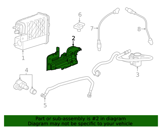 2024 GM Vapor Canister Bracket 84942069 GM | GMPartsDirect.com