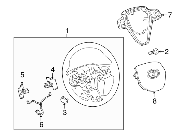 2021-2023 Toyota Camry Switch Assembly 84250-06A50 | Toyota Parts
