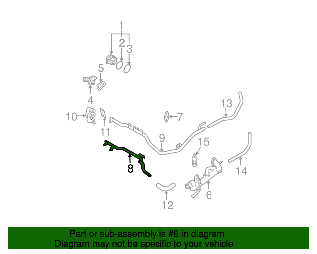21022-CB00A - Water Pipe - 2002-2007 Nissan | Nissan OEM Parts Direct