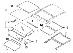 81650-2T000 - Sunroof Frame 2011-2013 Kia Optima | Genuine Kia Parts