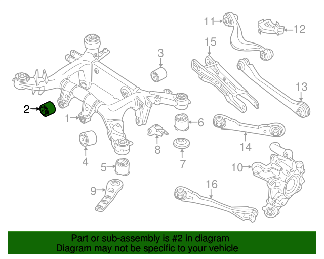 Genuine BMW 33-31-6-860-421 | Suspension Cross-Member Rubber Mount ...