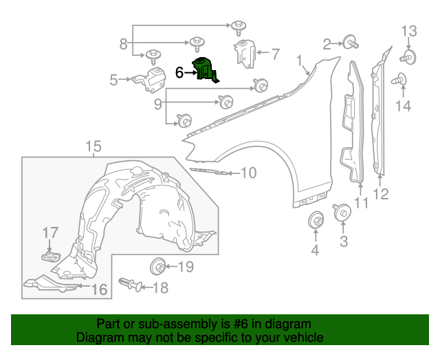 222-880-09-14 - Fender Bracket 2014-2020 Mercedes-Benz ...