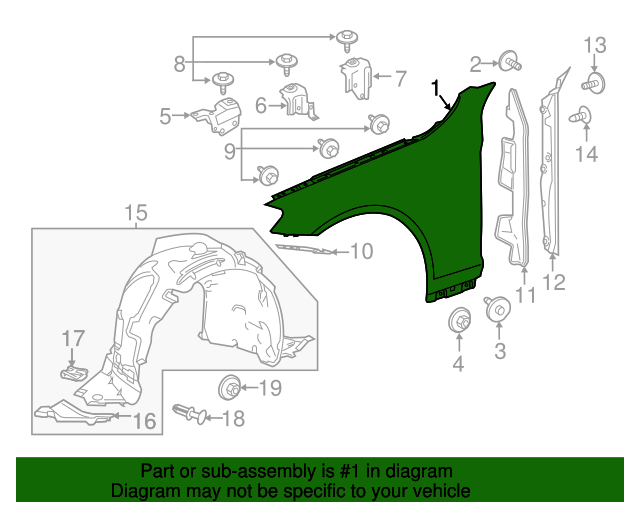 222-880-01-18 - Fender 2014-2020 Mercedes-Benz | AutoNationParts.com