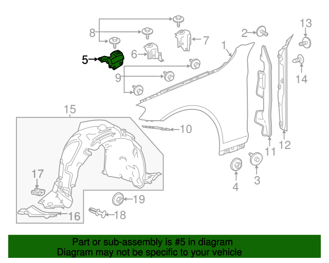 222-880-11-14 - Fender Front Bracket 2014-2020 Mercedes-Benz | Mercedes ...