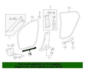 67914-47070-C0 - Door Sill Plate 2016-2022 Toyota | Longo Toyota Parts