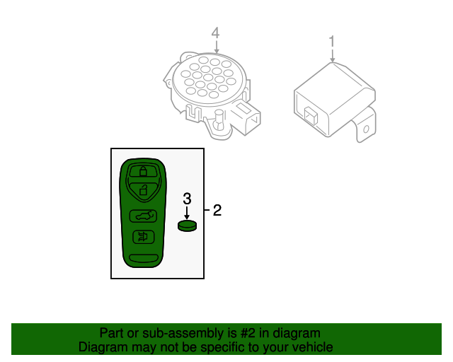 2006-2007 Nissan Keyless Entry Transmitter 28268-C990C | Temecula ...