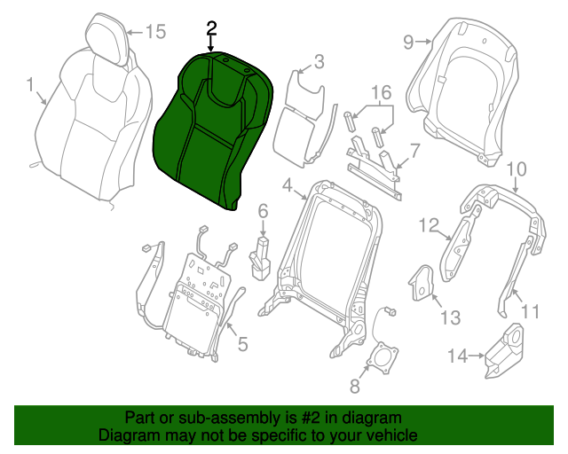 31377310 - Seat Back Cushion 2016-2023 Volvo | AutoNationParts.com
