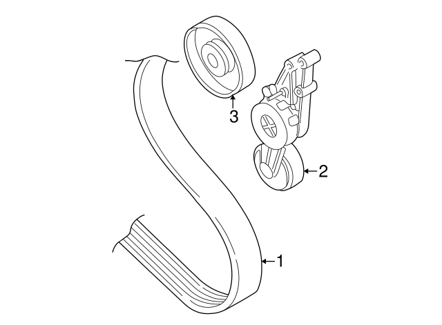 2002-2009 Audi Accessory Drive Belt Tensioner Assembly 06B-903-133-E ...