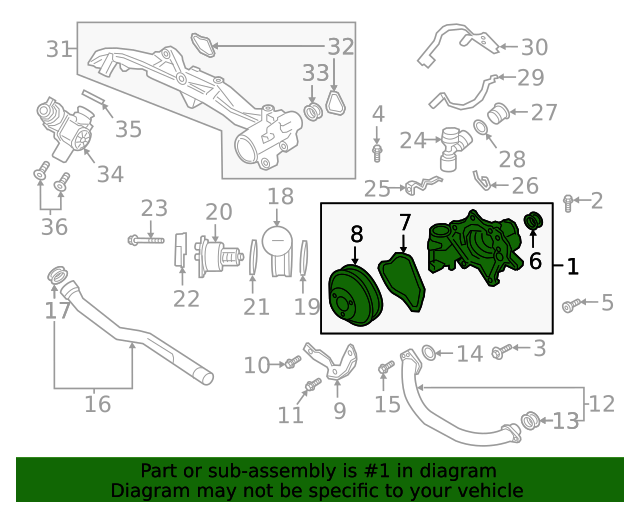9A2-106-040-04 - Water Pump Assembly 2017-2024 Porsche | Delaware ...