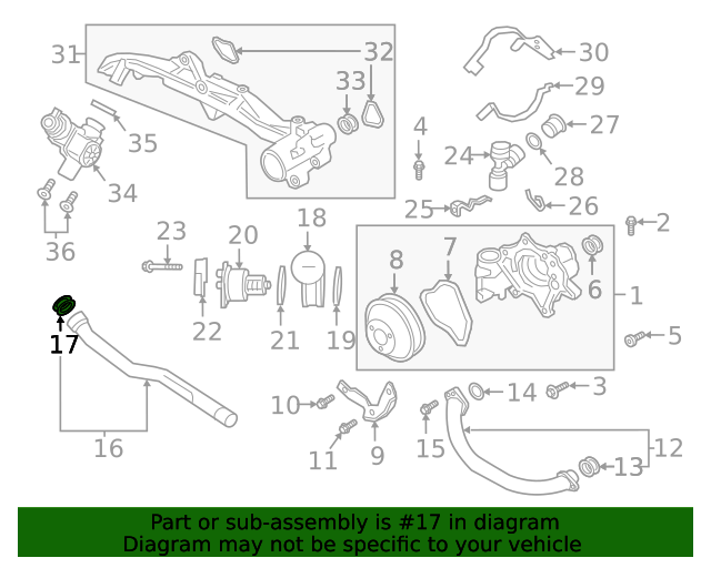 2012-2024 Porsche Water Pipe O-Ring 9A7-008-281-00 | OEM Parts Online