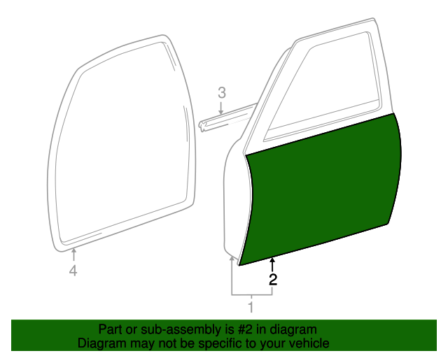 67112-04061 - Door Outer Panel 1995-2004 Toyota Tacoma | AutoNation Parts