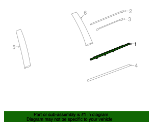 2015-2020 GM Bright Chrome Driver Side Rear Door Window Belt Reveal ...