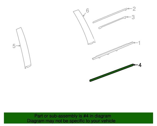 2015-2020 GM Outside Front Door Molding in Primer 22997641 | TascaParts.com